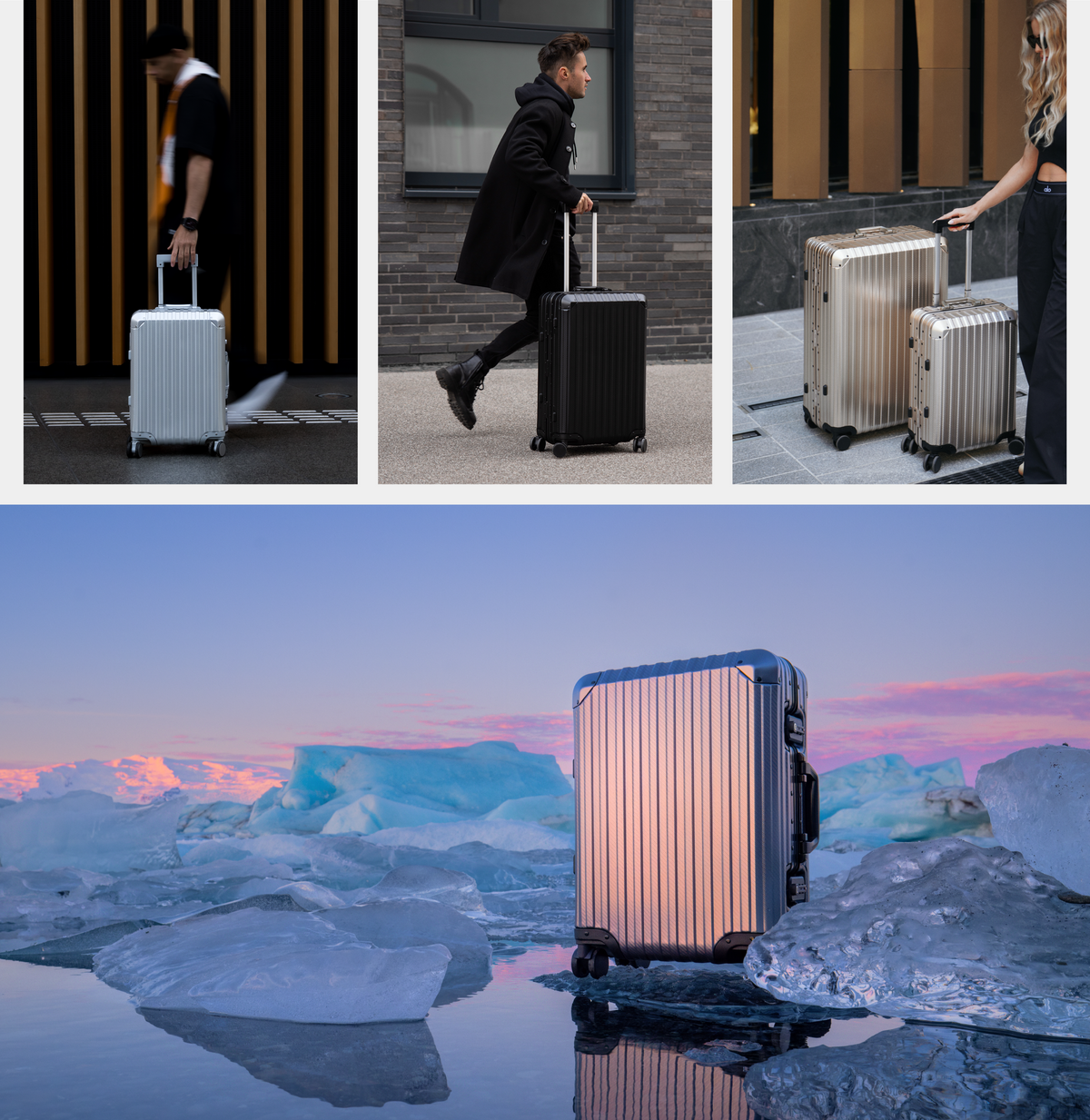 TREVA Aluminum Suitcase Champagne | MVST